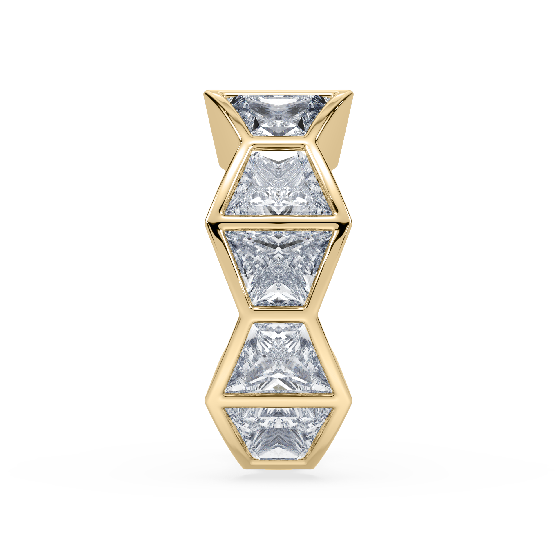 SETTE Jewelry | Deco Trapezoid Mega Ear Cuff | 14K Gold Lab Diamond